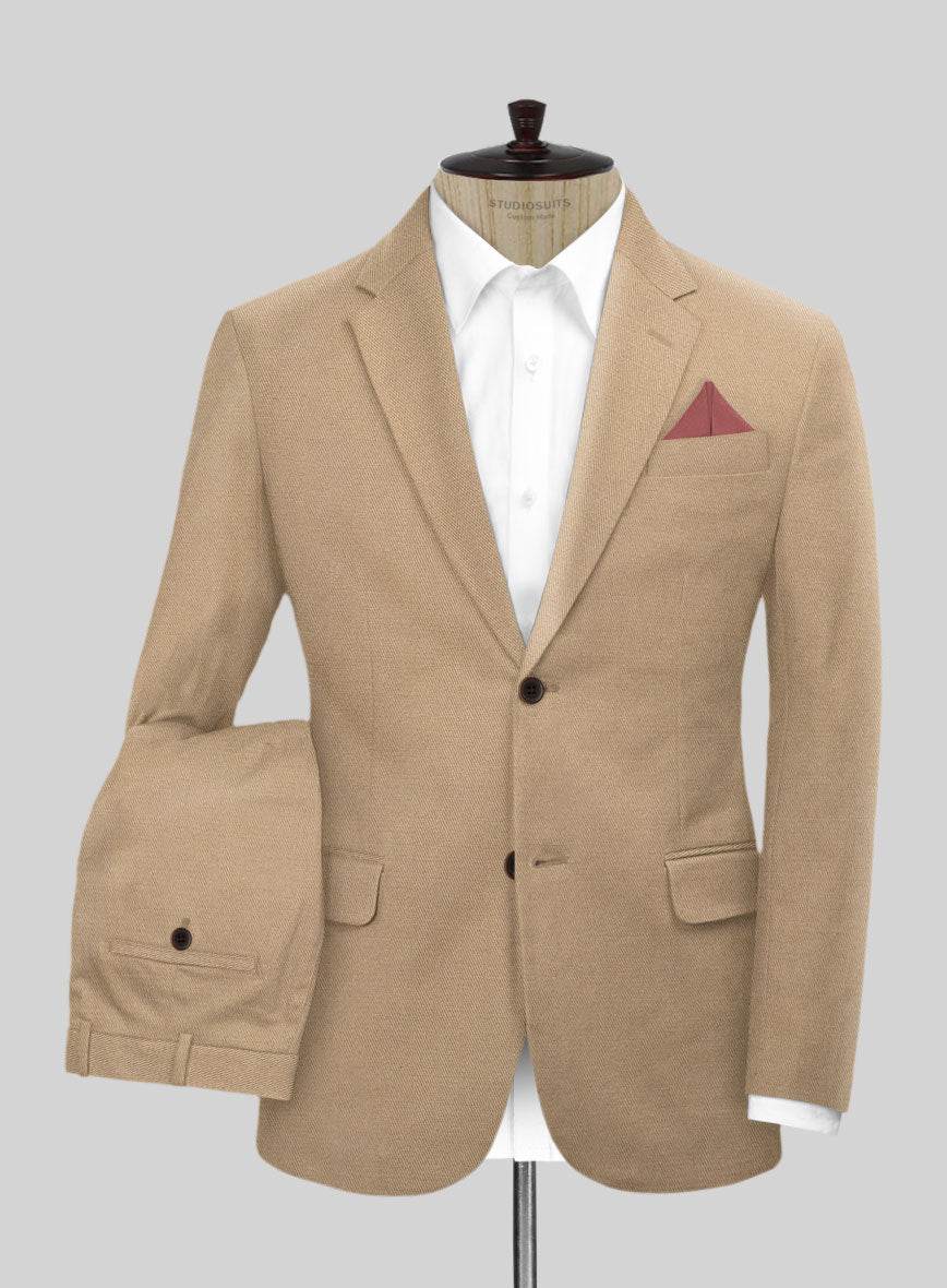 Scabal Beige Cashmere Cotton Suit – StudioSuits