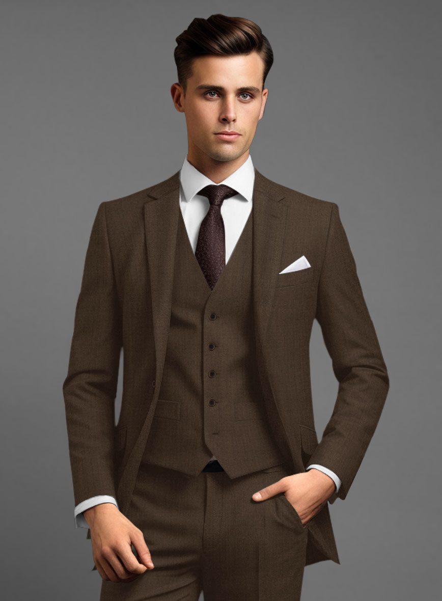 Scabal Brown Wool Jacket – StudioSuits