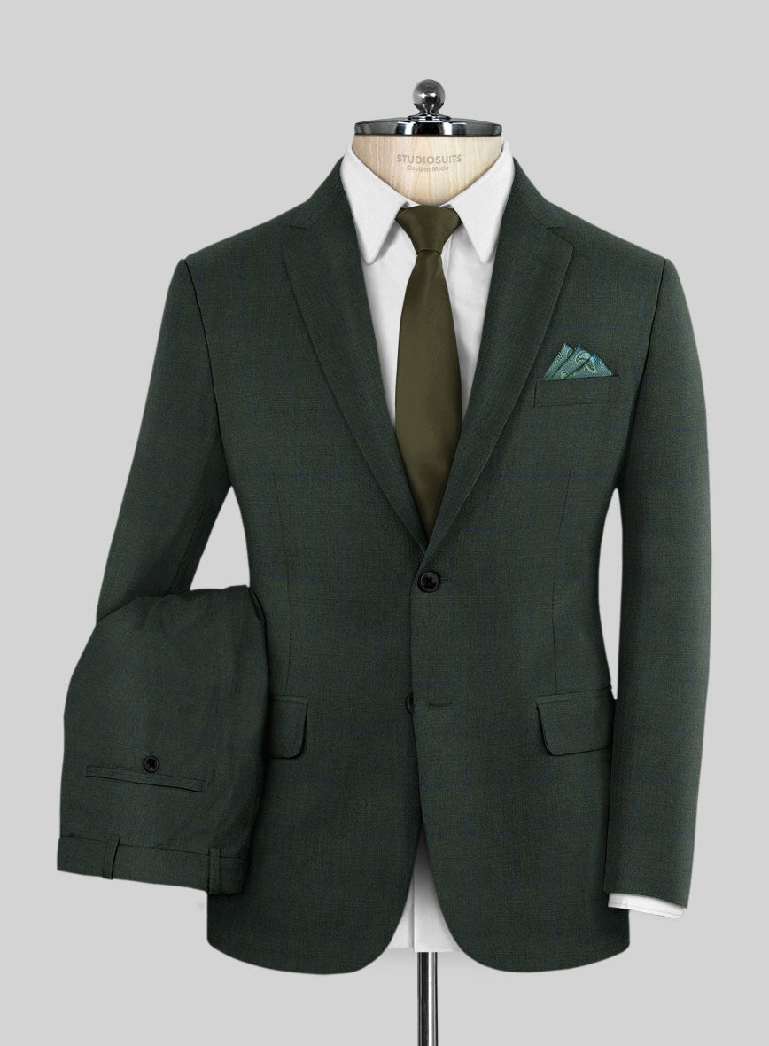 Scabal Cosmopolitan Prince Green Wool Suit – StudioSuits