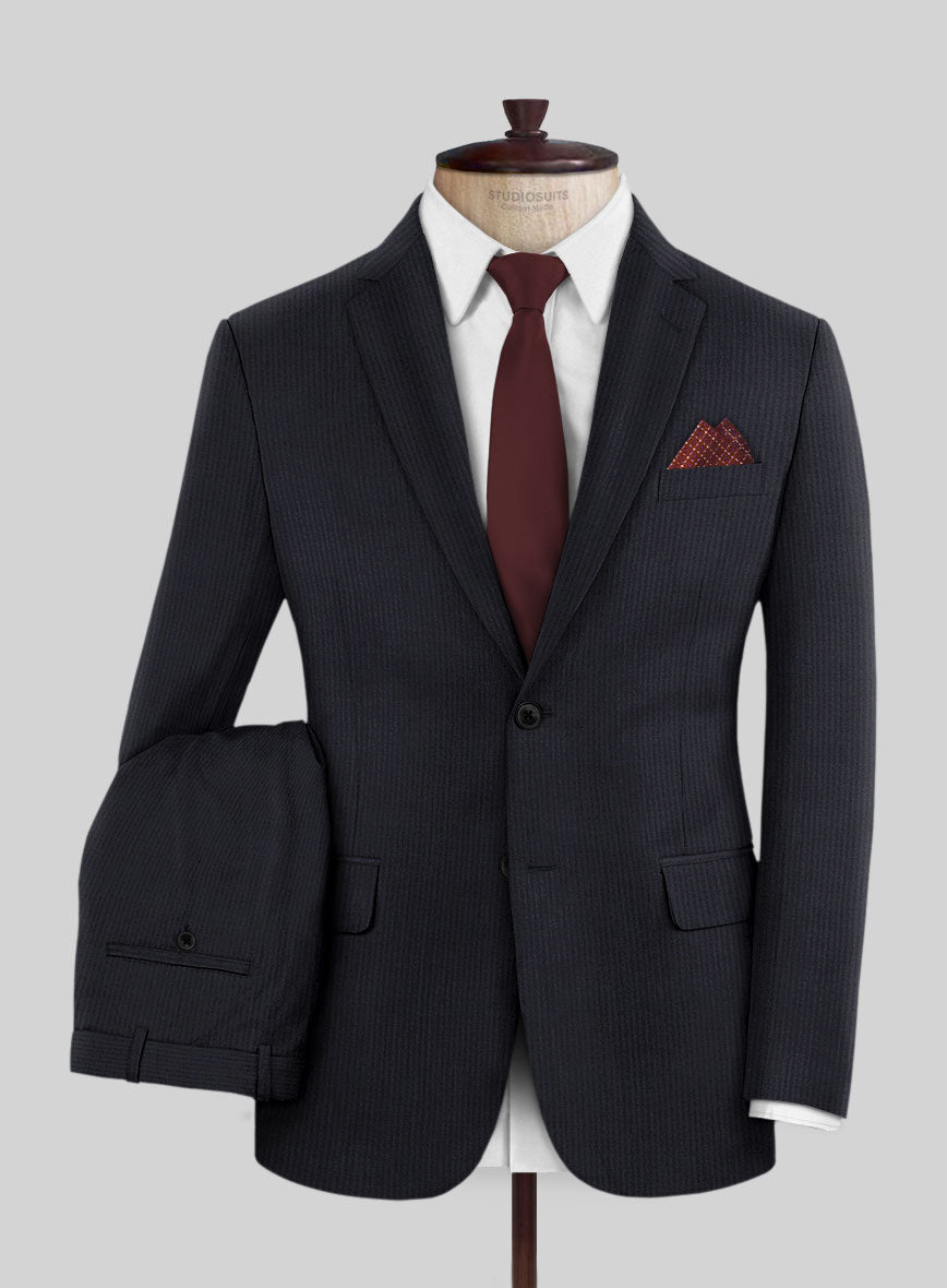 Scabal Cosmopolitan Stripe Isora Blue Wool Suit – StudioSuits