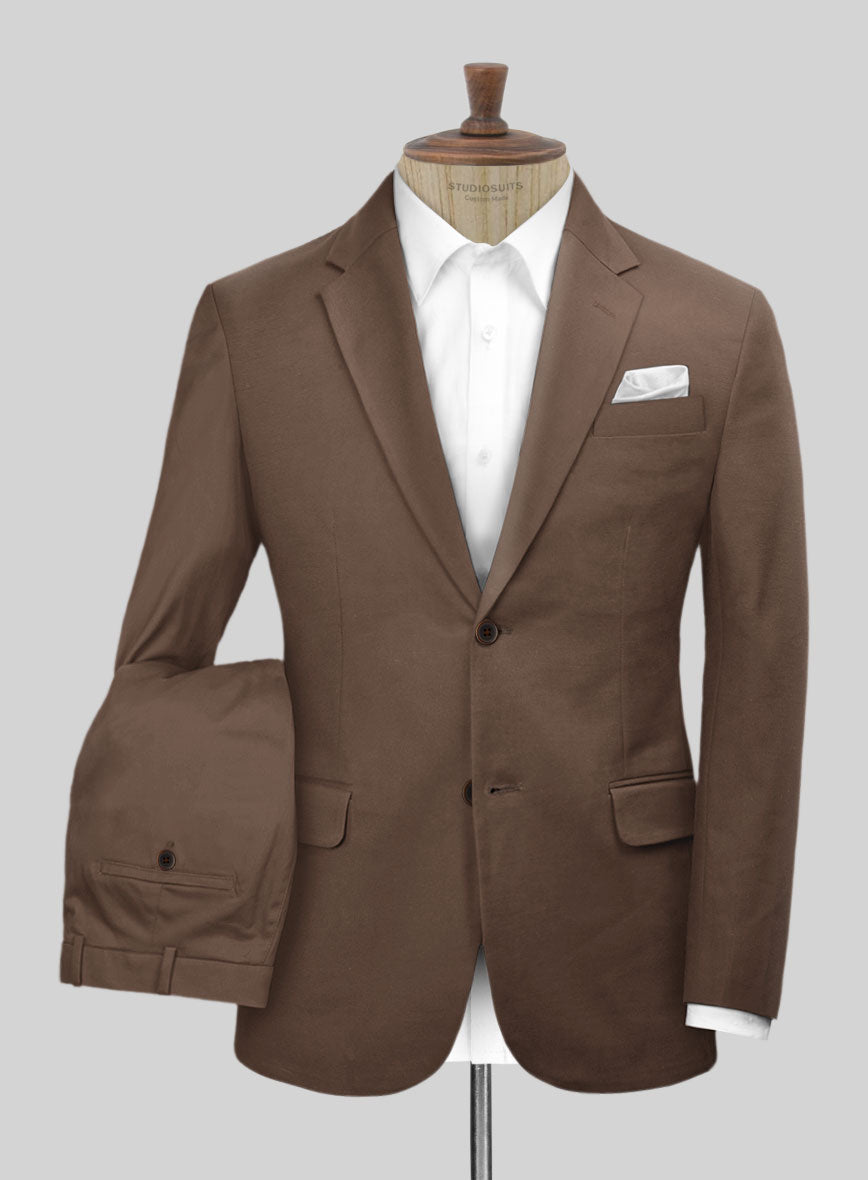 Scabal Dark Brown Cashmere Cotton Suit – StudioSuits