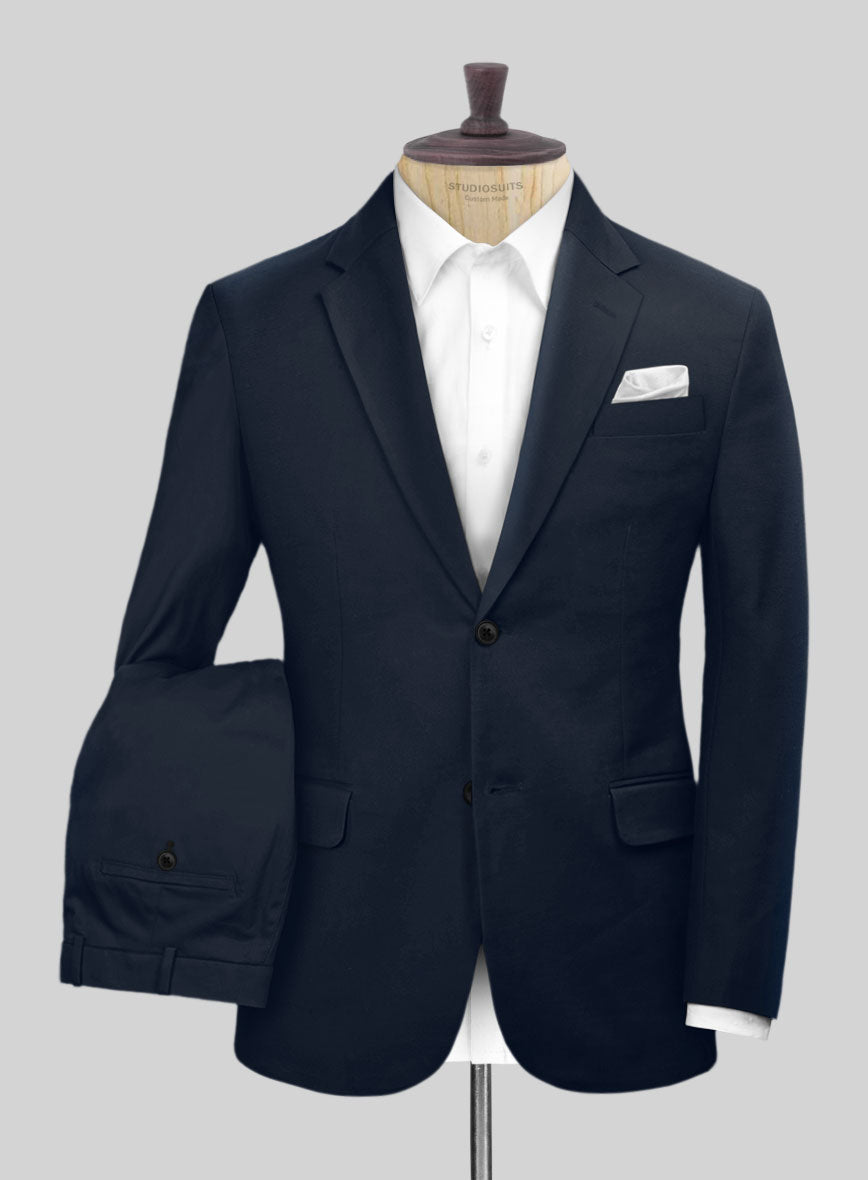 Scabal Dark Navy Cotton Stretch Suit – StudioSuits