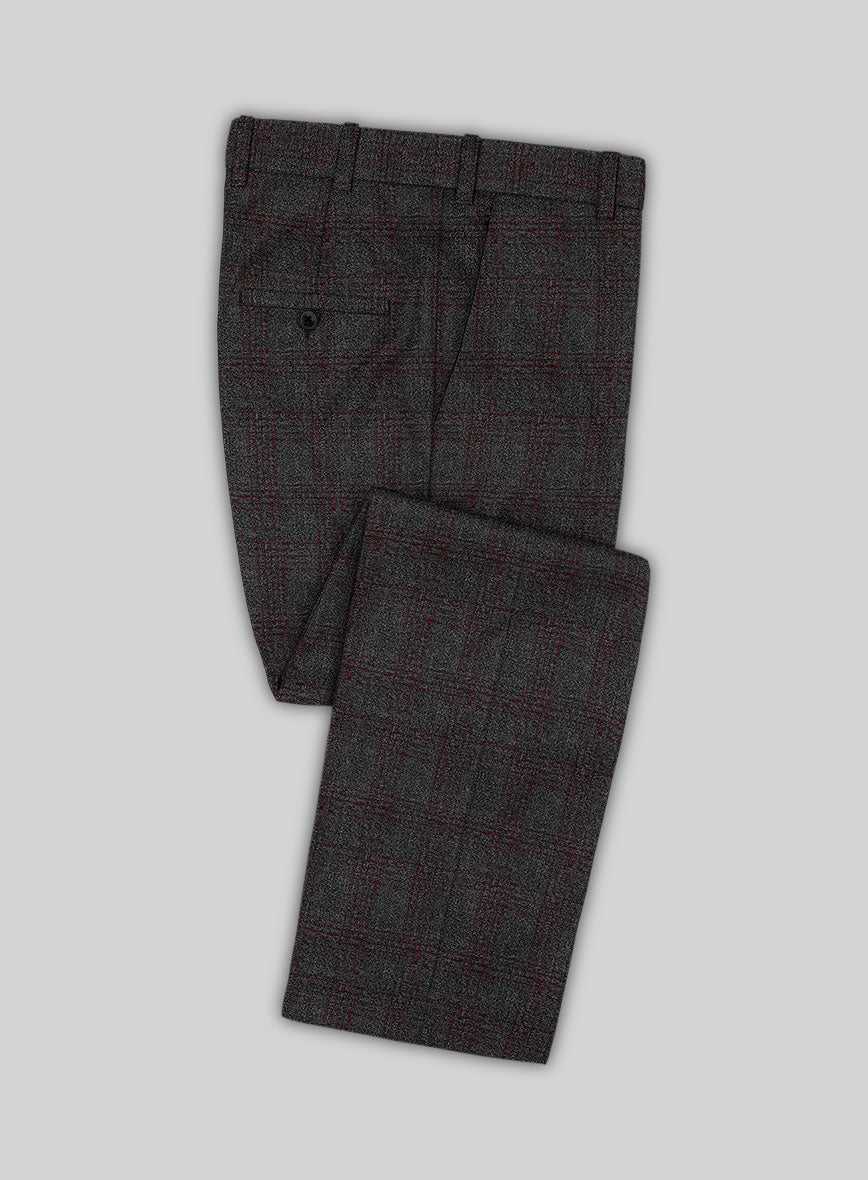 Scabal Mid Charcoal Wool Pants – StudioSuits