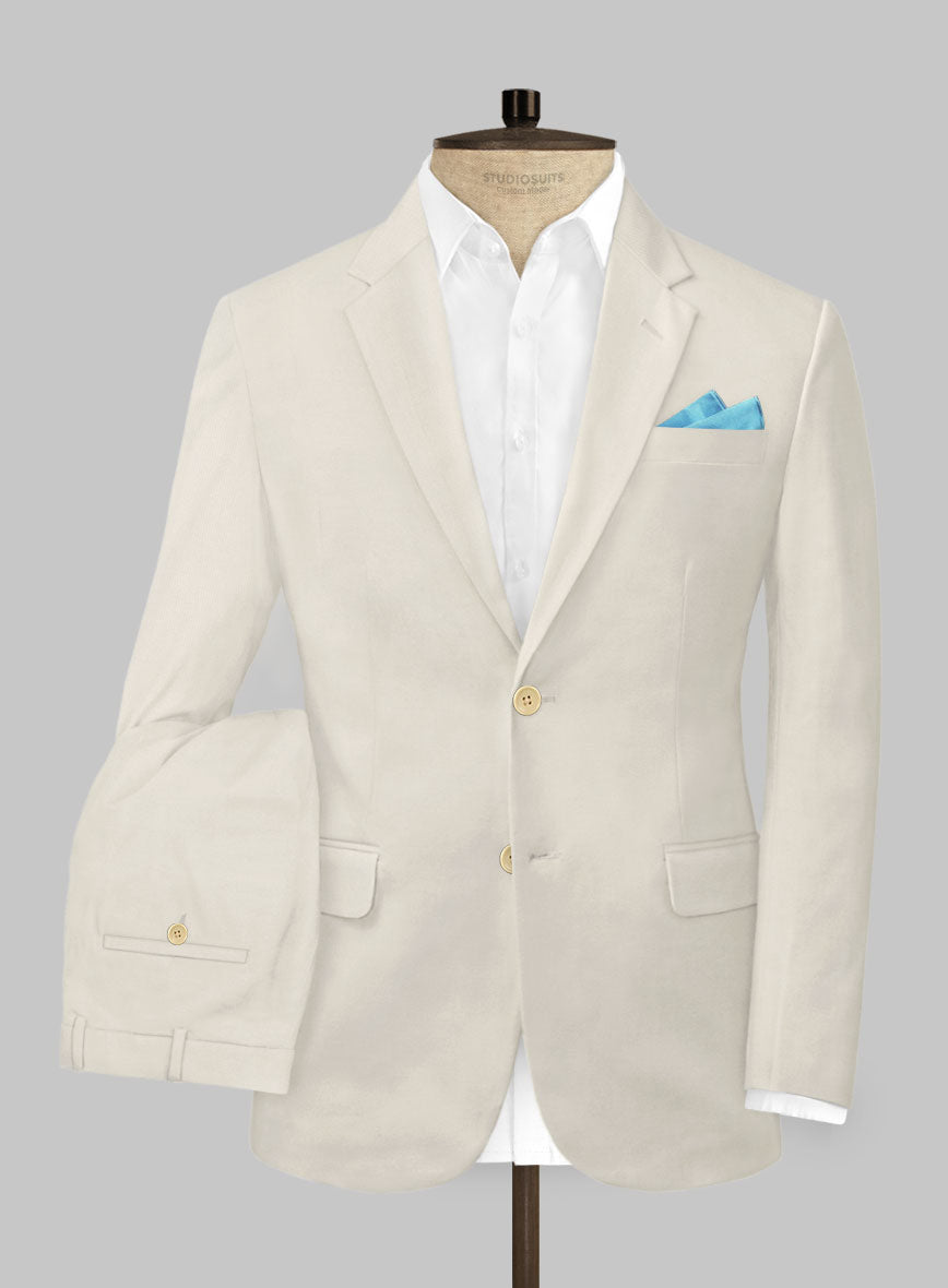 Scabal Light Fawn Cotton Stretch Suit – StudioSuits