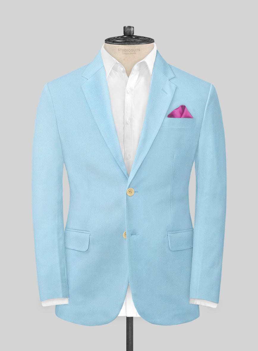 Scabal Pastel Blue Cotton Stretch Jacket – StudioSuits