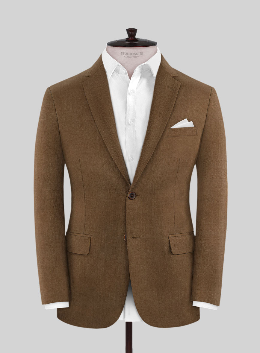Scabal Sepia Brown Wool Jacket – StudioSuits