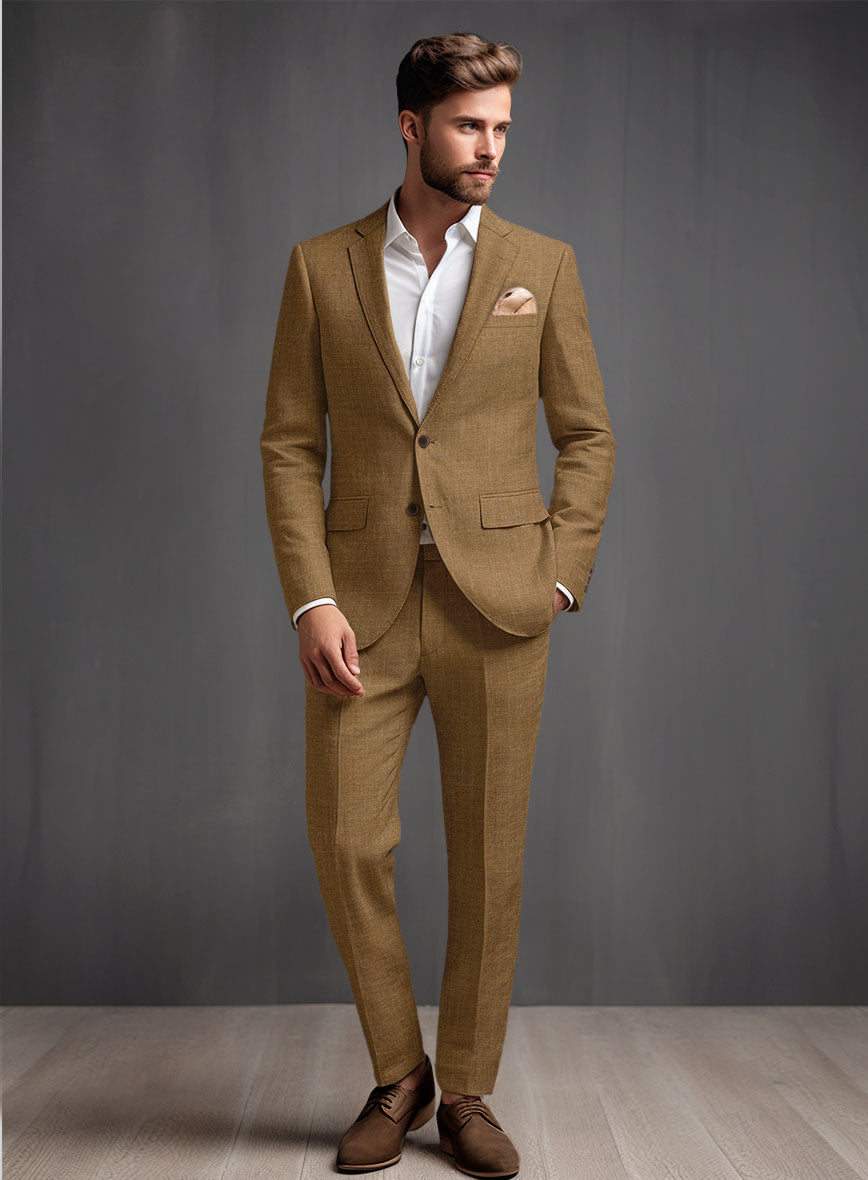 Sepia Brown Linen Suit – StudioSuits