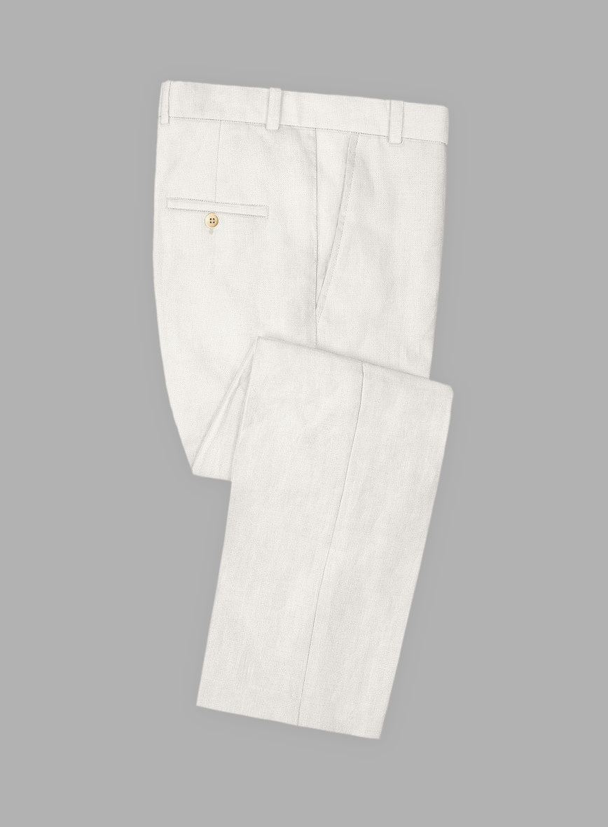 Solbiati Art Du Lin Ivory Linen Pants – StudioSuits