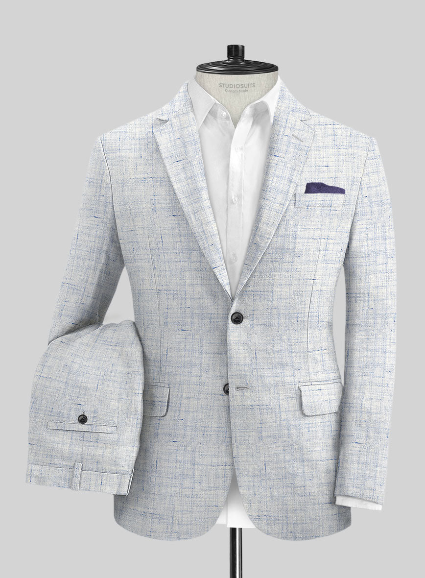 Solbiati Cloudweave Blue Linen Suit – StudioSuits