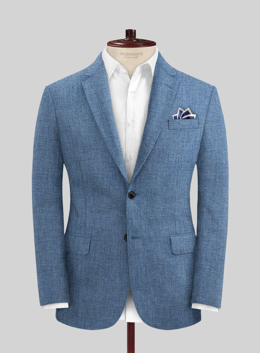 Solbiati Denim Light Blue Linen Suit – StudioSuits