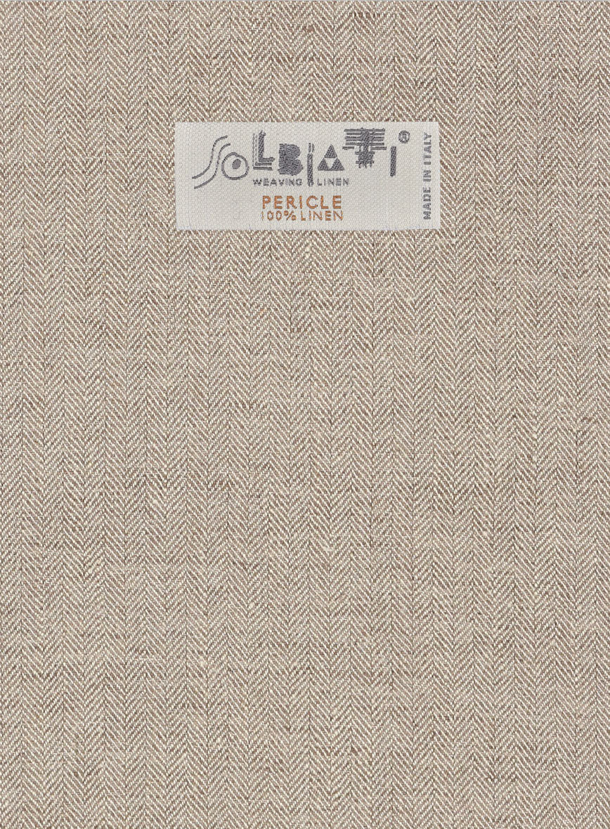 Solbiati Light Brown Herringbone Linen Suit – StudioSuits