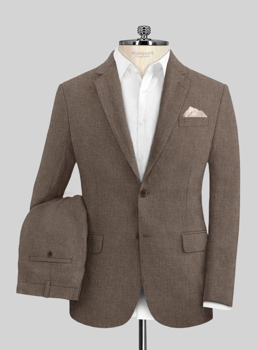 Solbiati Twill Stone Brown Linen Suit – StudioSuits