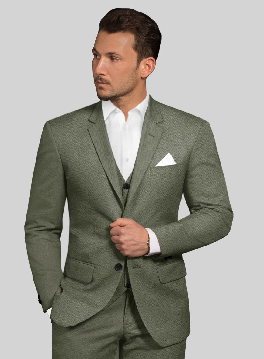 Stretch Summer Olive Green Chino Jacket – StudioSuits