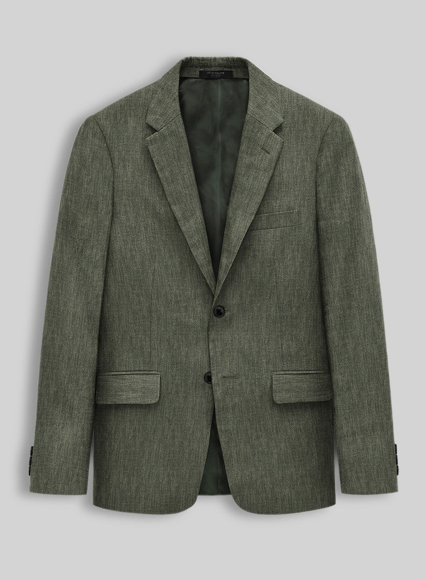 Stylbiella Spring Dew Green Linen Jacket – StudioSuits
