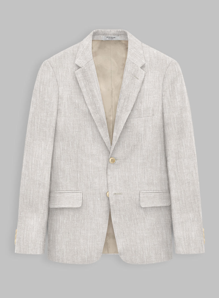 Tropical Beige Linen Jacket – StudioSuits