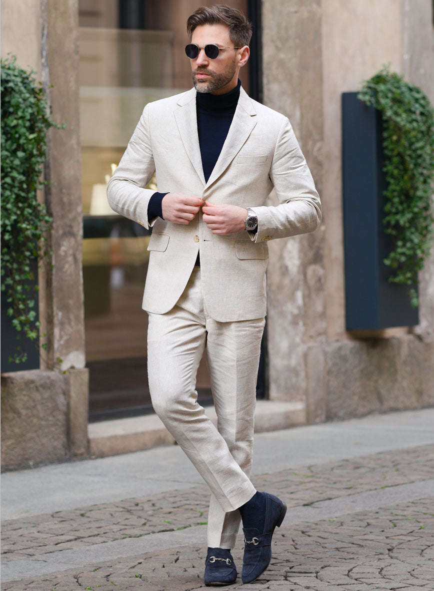 Cream Linen Suit