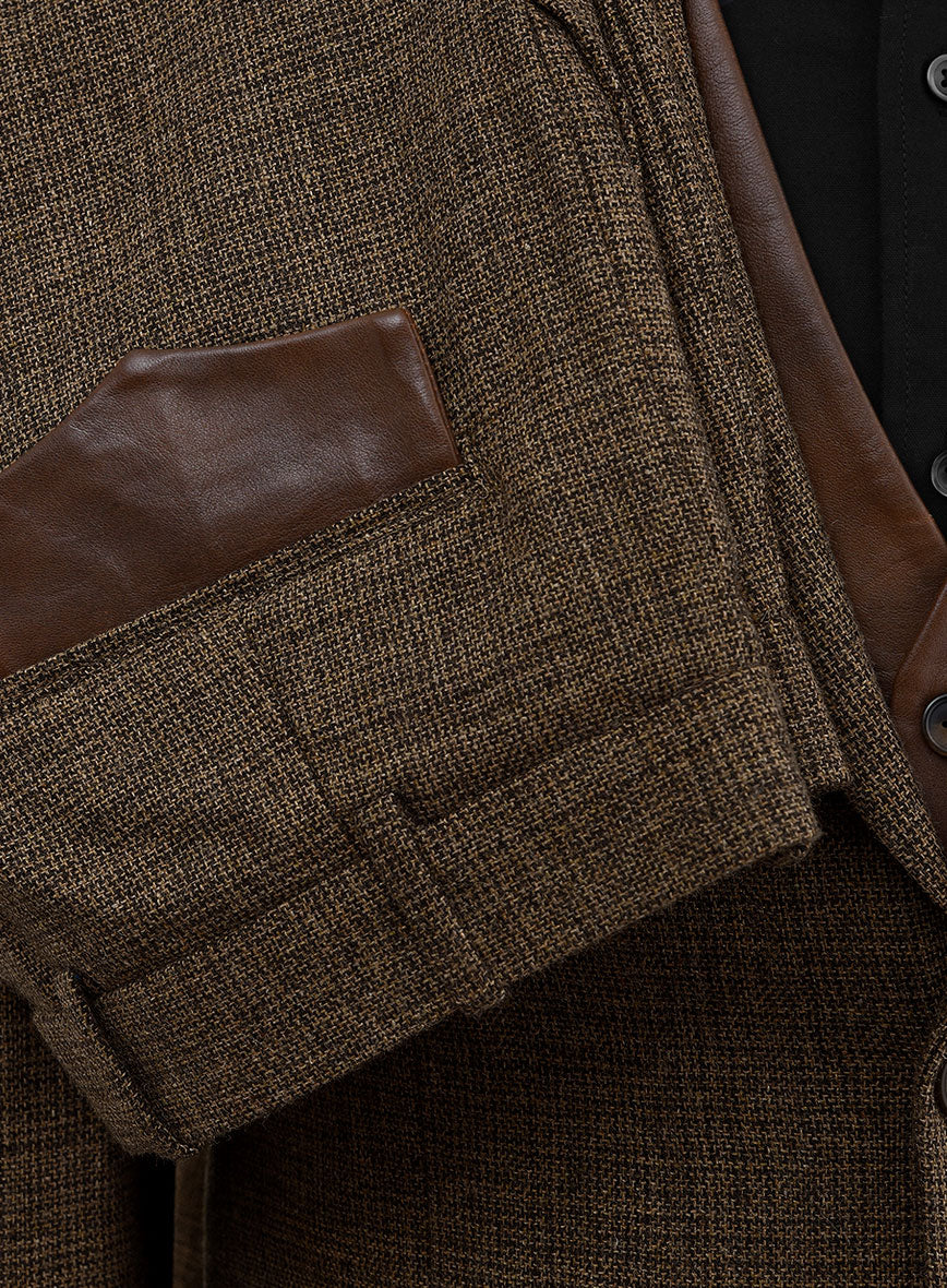 Vintage Glasgow Brown Tweed Suit Leather Trim StudioSuits Vintage Glasgow Brown Tweed Suit Leather Trim StudioSuits