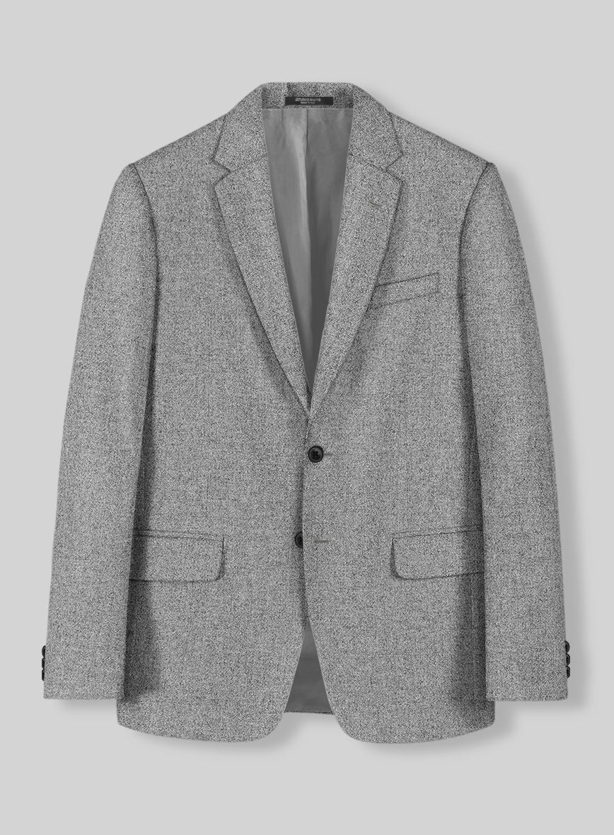 Vintage Plain Gray Tweed Jacket – StudioSuits