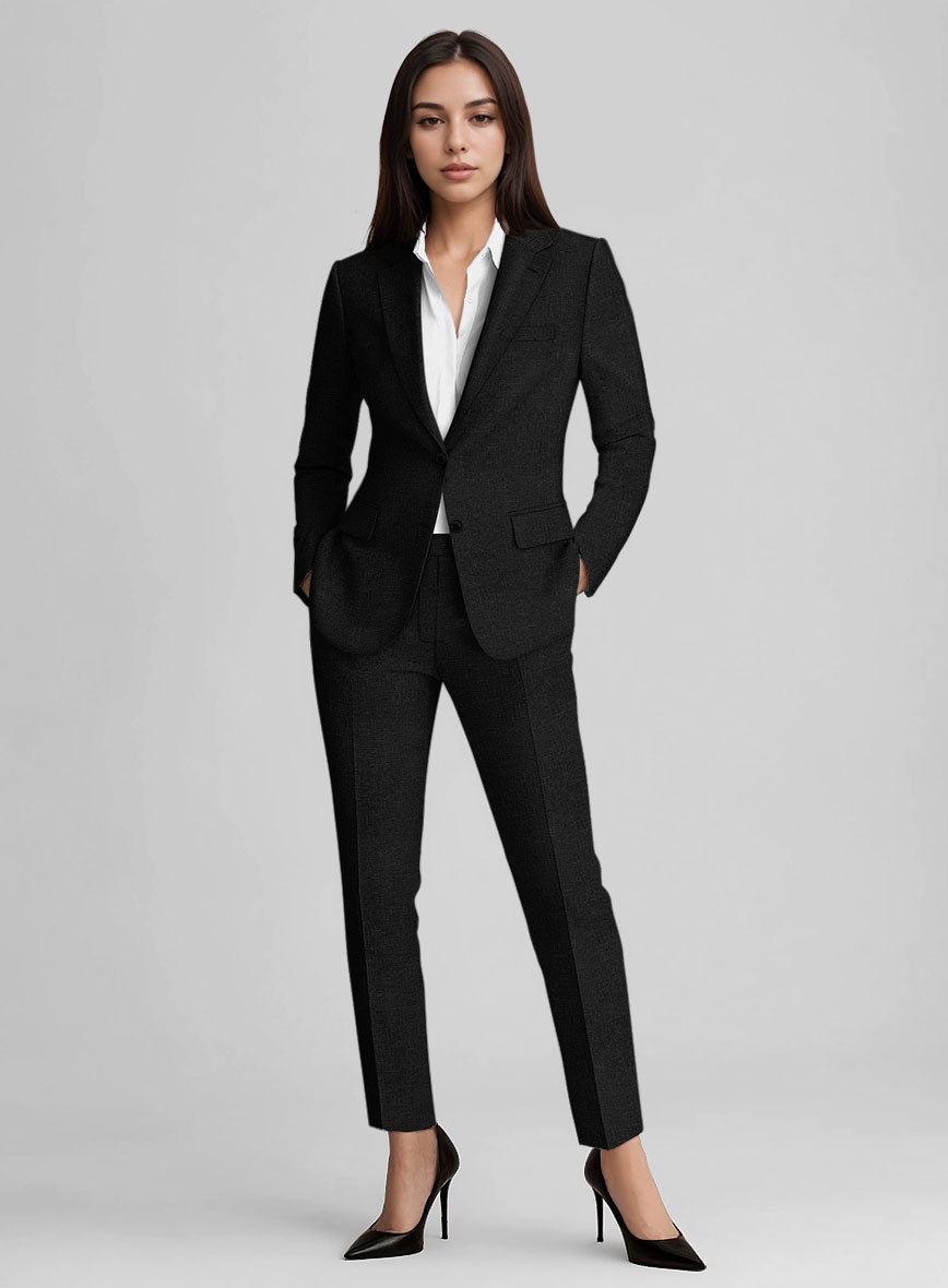 Women's Black Linen Suit – StudioSuits