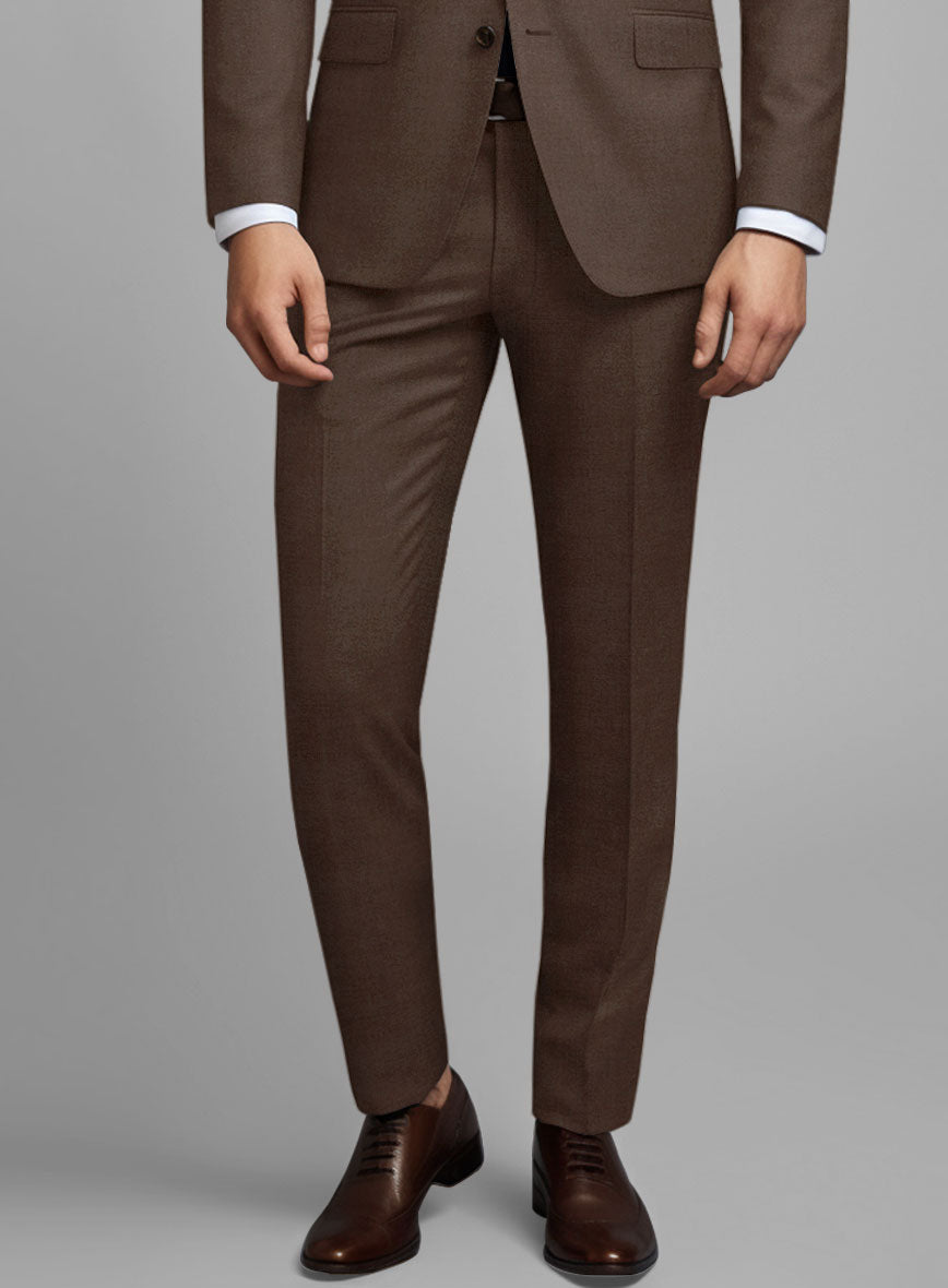 Worsted Brown Wool Pants – StudioSuits
