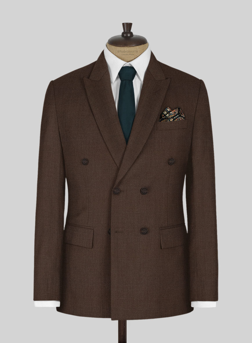 Worsted Brown Wool Jacket – StudioSuits