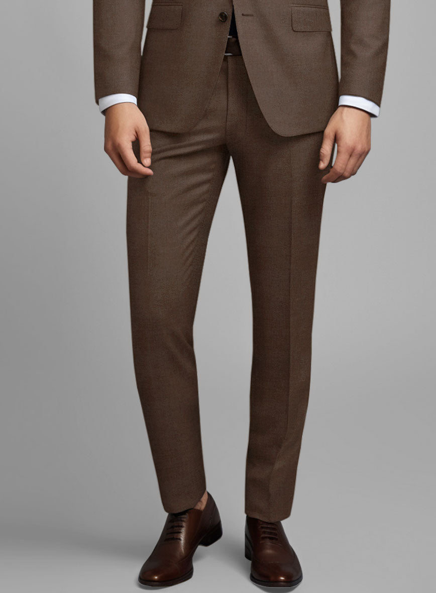 Worsted Brown Wool Suit – StudioSuits