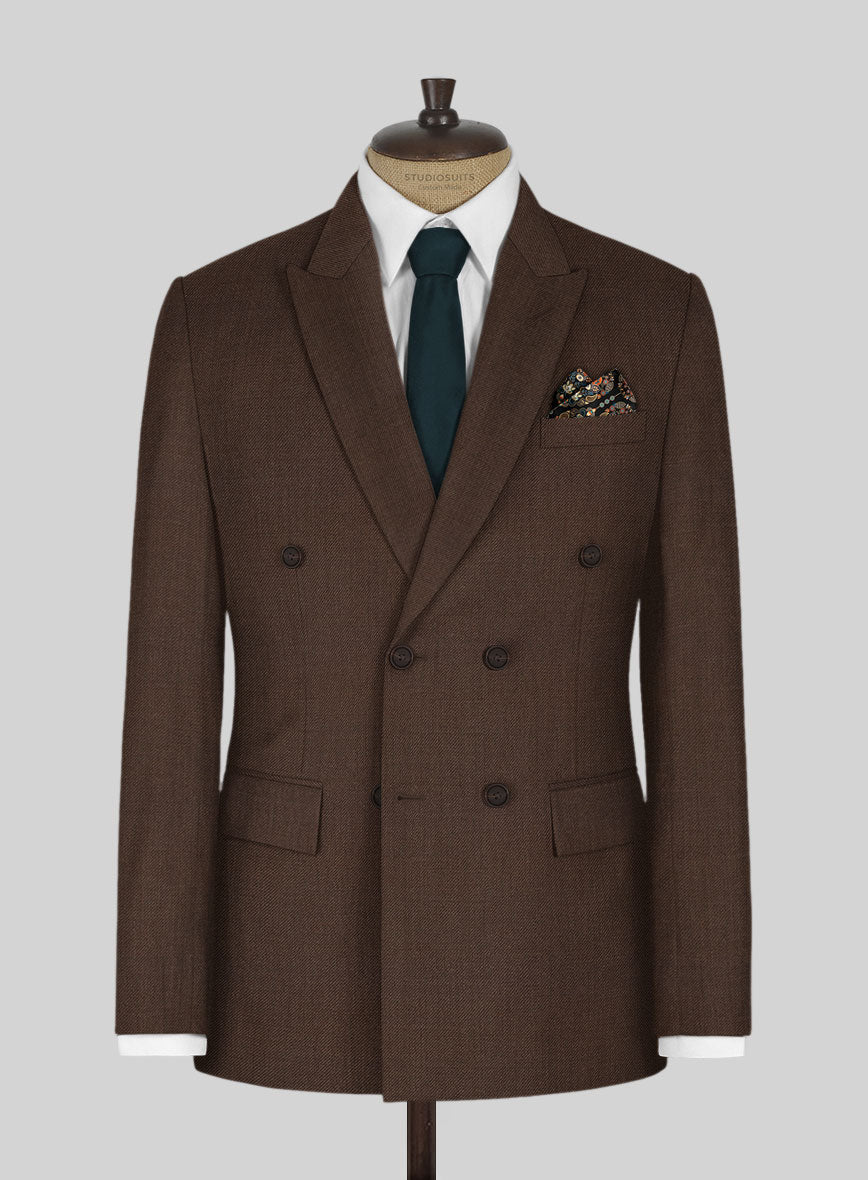 Worsted Brown Wool Jacket – StudioSuits
