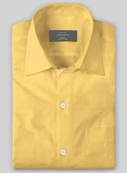 Yellow Stretch Twill Shirt – StudioSuits