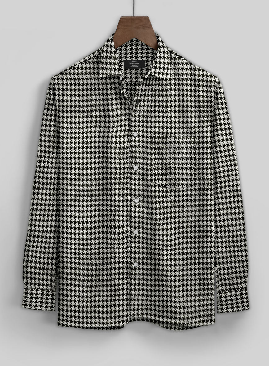 Big Houndstooth BW Tweed Shirt – StudioSuits