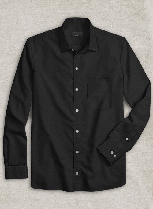 Black Stretch Poplene Shirt – StudioSuits