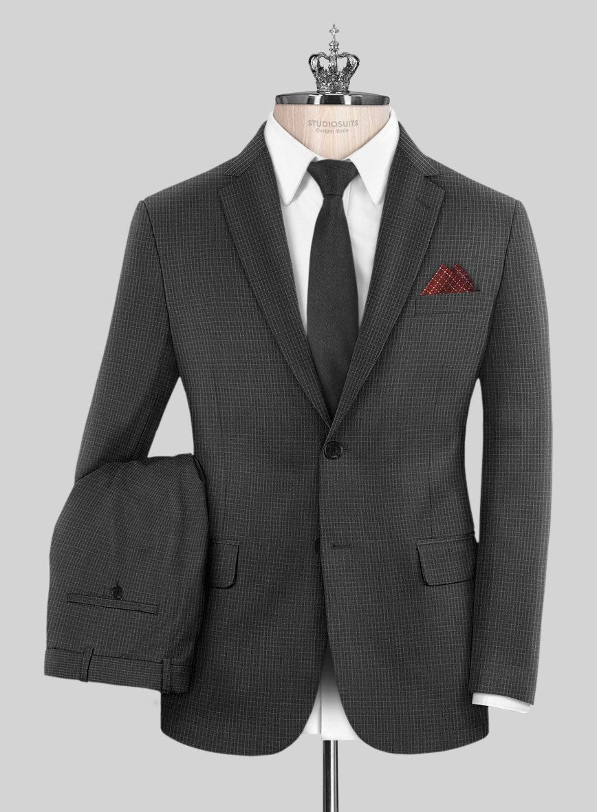 Bristol Gray Grid Suit – StudioSuits