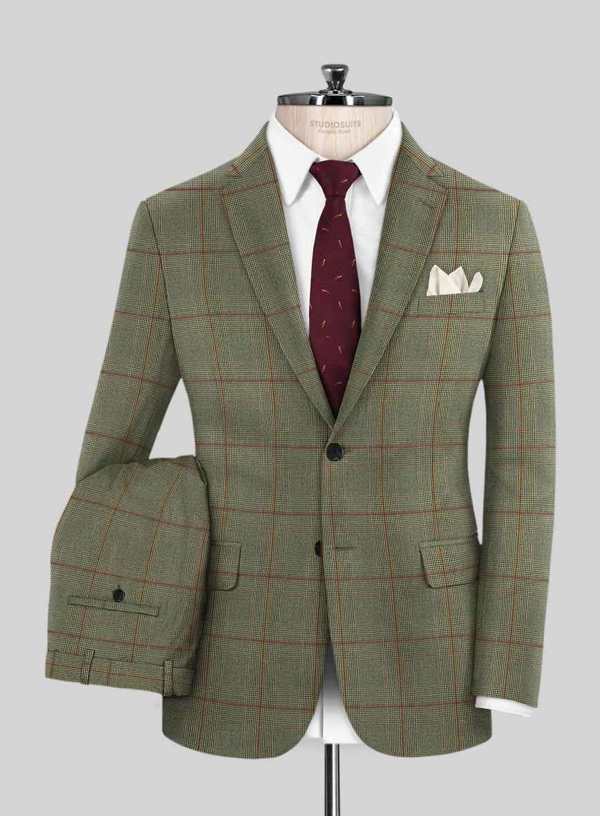 Caccioppoli Omari Glen Green Wool Suit – StudioSuits