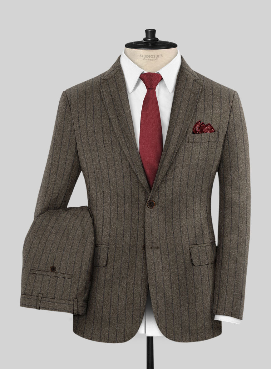 Caccioppoli Posa Dark Brown Wool Suit – StudioSuits