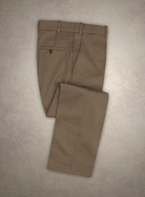 Caccioppoli Cotton Gabardine Brown Pants – StudioSuits