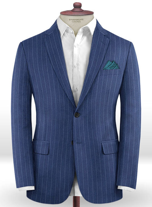 Caccioppoli Dapper Dandy Parbo Blue Wool Jacket – StudioSuits