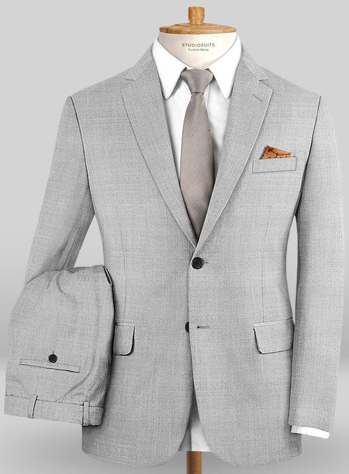 Caccioppoli Sun Dream Anzola Light Gray Wool Silk Suit – StudioSuits
