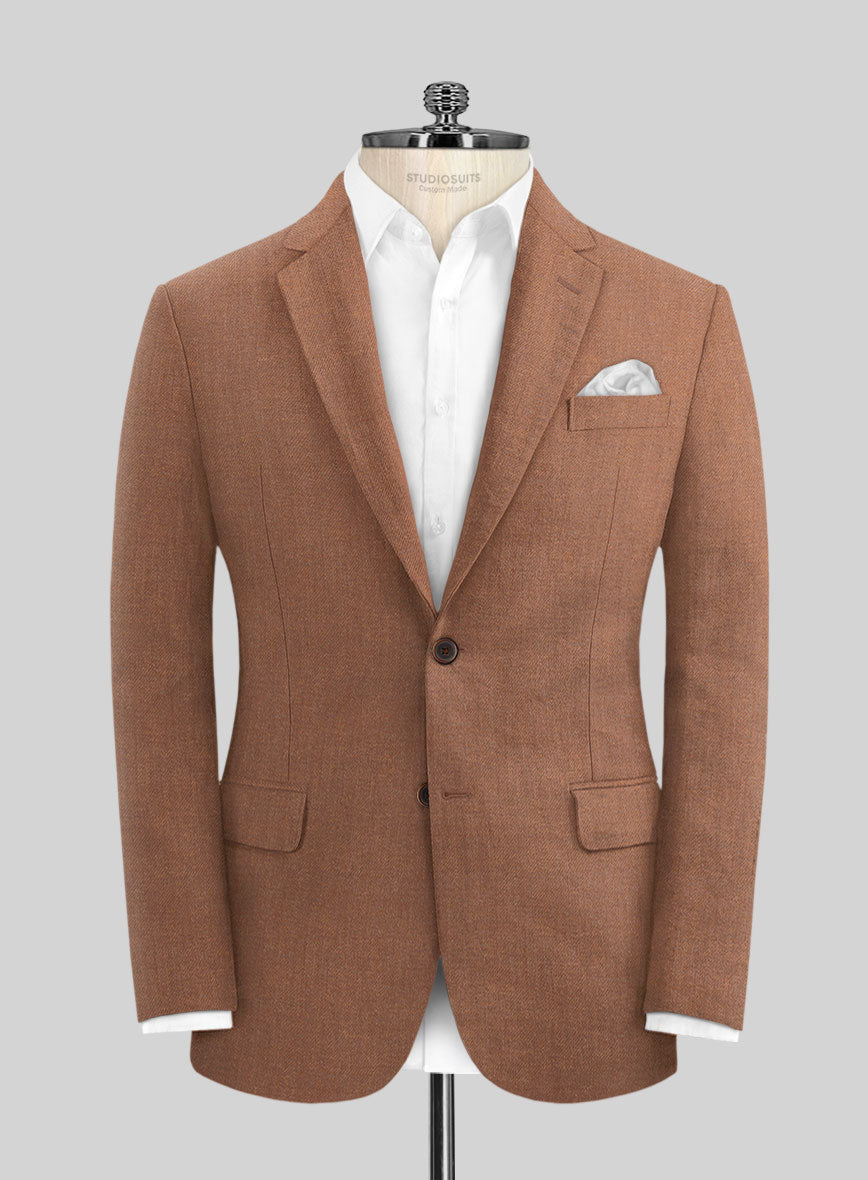 Campari Copper Linen Jacket – StudioSuits
