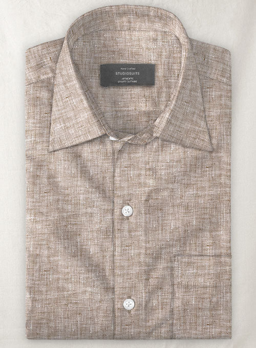 European Brown Linen Shirt – StudioSuits