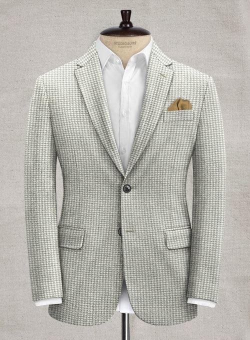 Houndstooth Light Gray Tweed Suit – StudioSuits