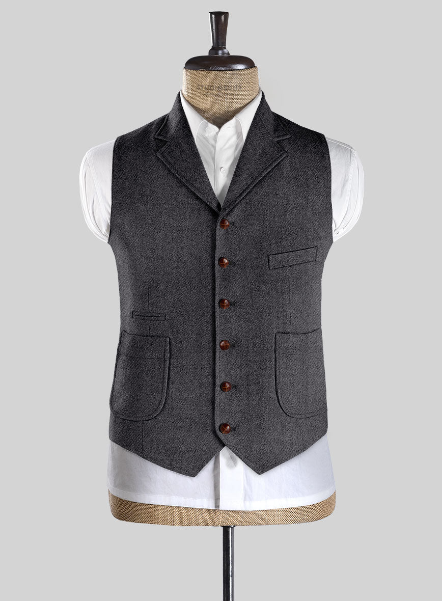Highlander Charcoal Tweed Hunting Vest – StudioSuits