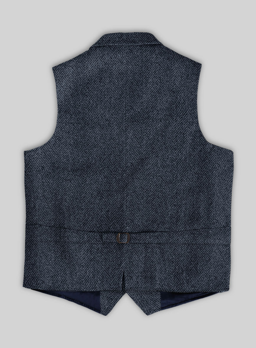 Highlander Heavy Blue Herringbone Tweed Hunting Vest – StudioSuits