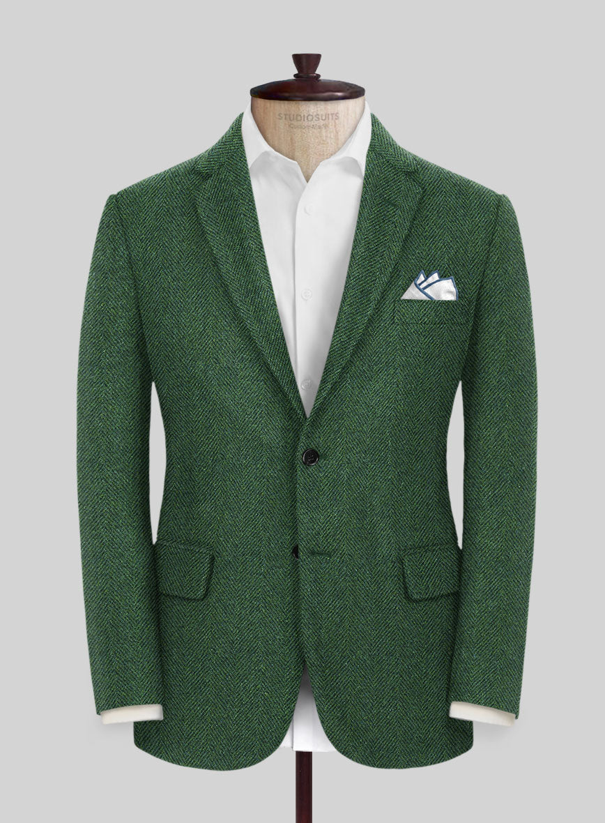 Highlander Heavy Green Herringbone Tweed Suit – StudioSuits
