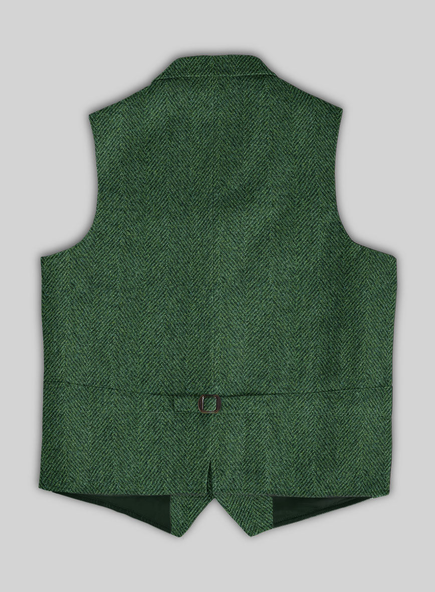 Highlander Heavy Green Herringbone Tweed Hunting Vest – StudioSuits