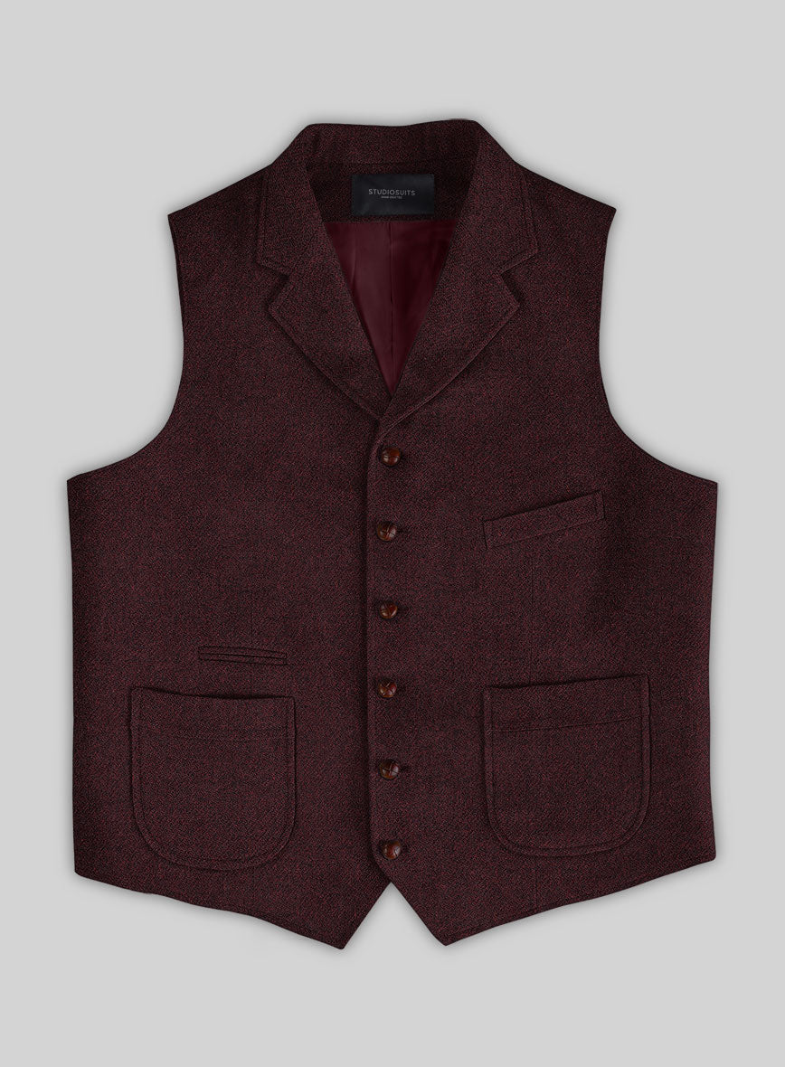 Highlander Sangria Tweed Hunting Vest – StudioSuits