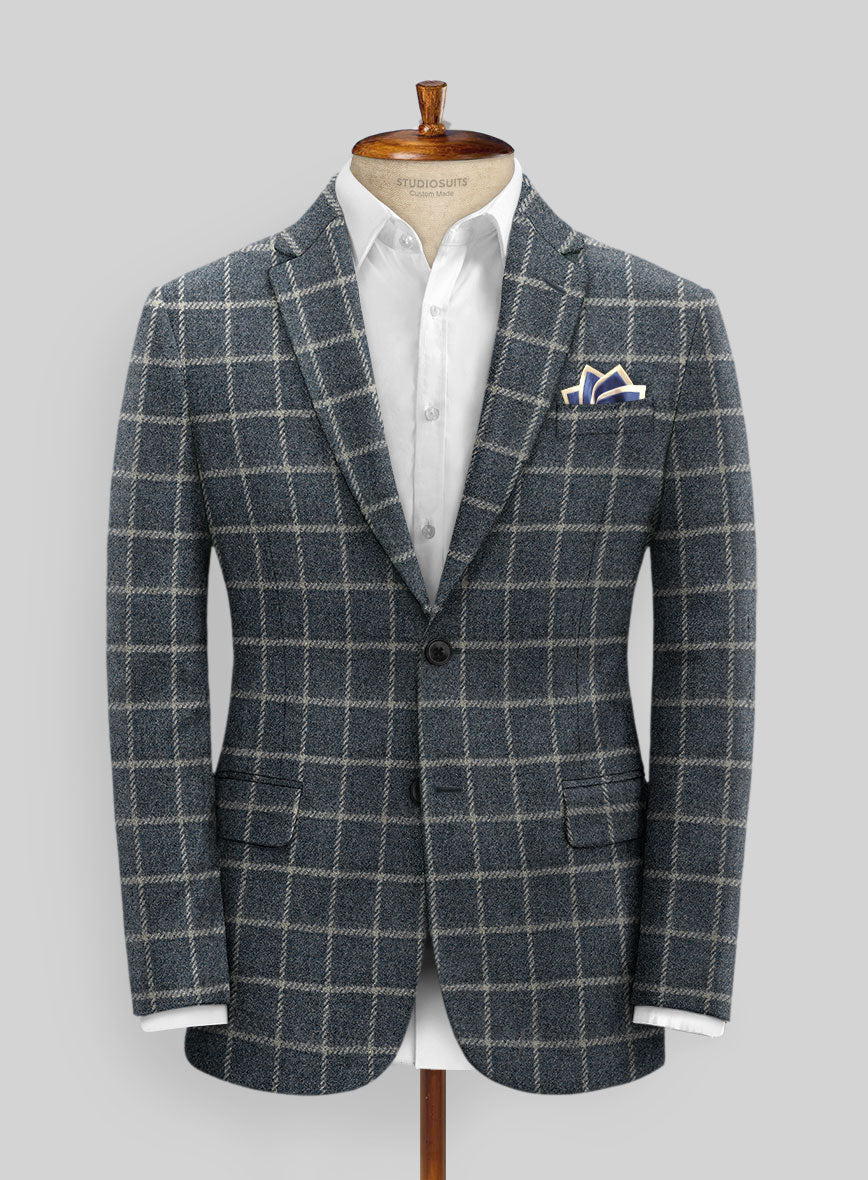Italian Highlander Emilo Blue Tweed Jacket – StudioSuits