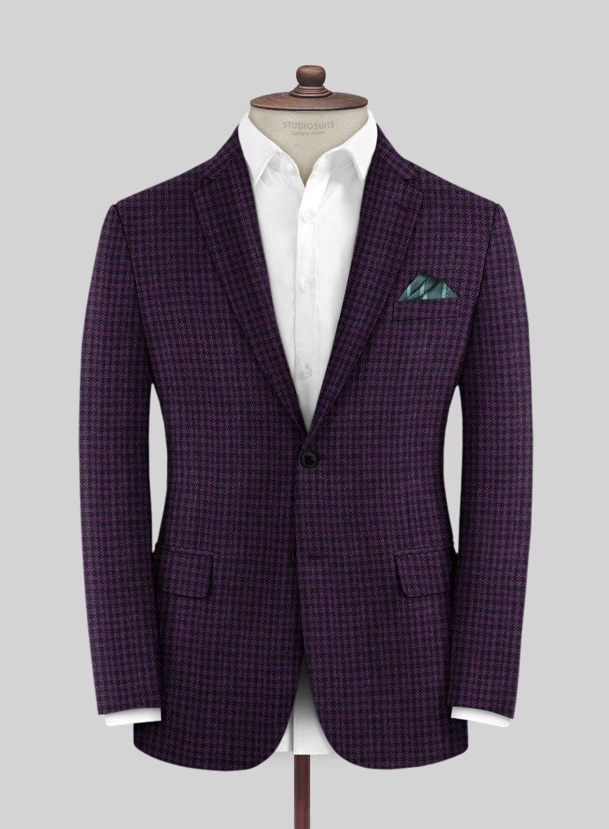 Italian Llio Purple Wool Jacket – StudioSuits