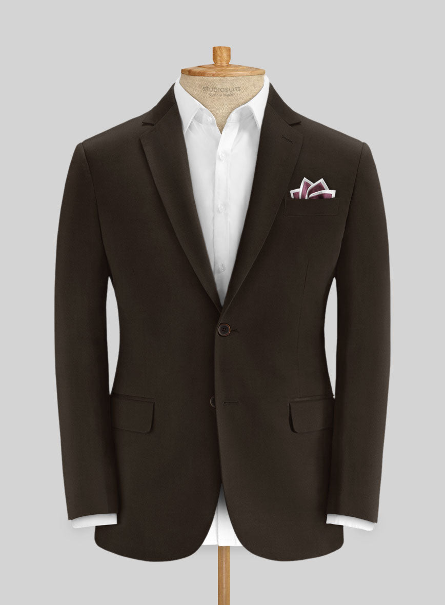 Italian Mocha Brown Cotton Stretch Jacket – StudioSuits