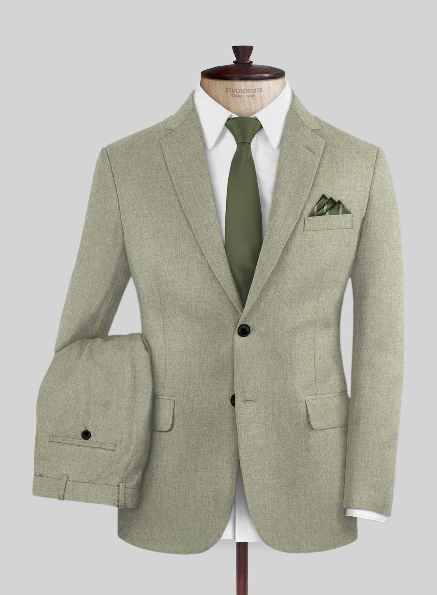 Italian Orfini Summer Green Wool Suit – StudioSuits