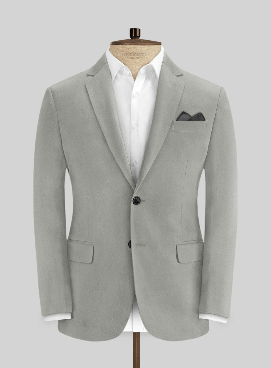 Italian Petrol Gray Cotton Stretch Jacket – StudioSuits