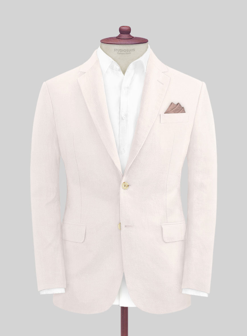 Italian Prato Light Pink Linen Jacket – StudioSuits